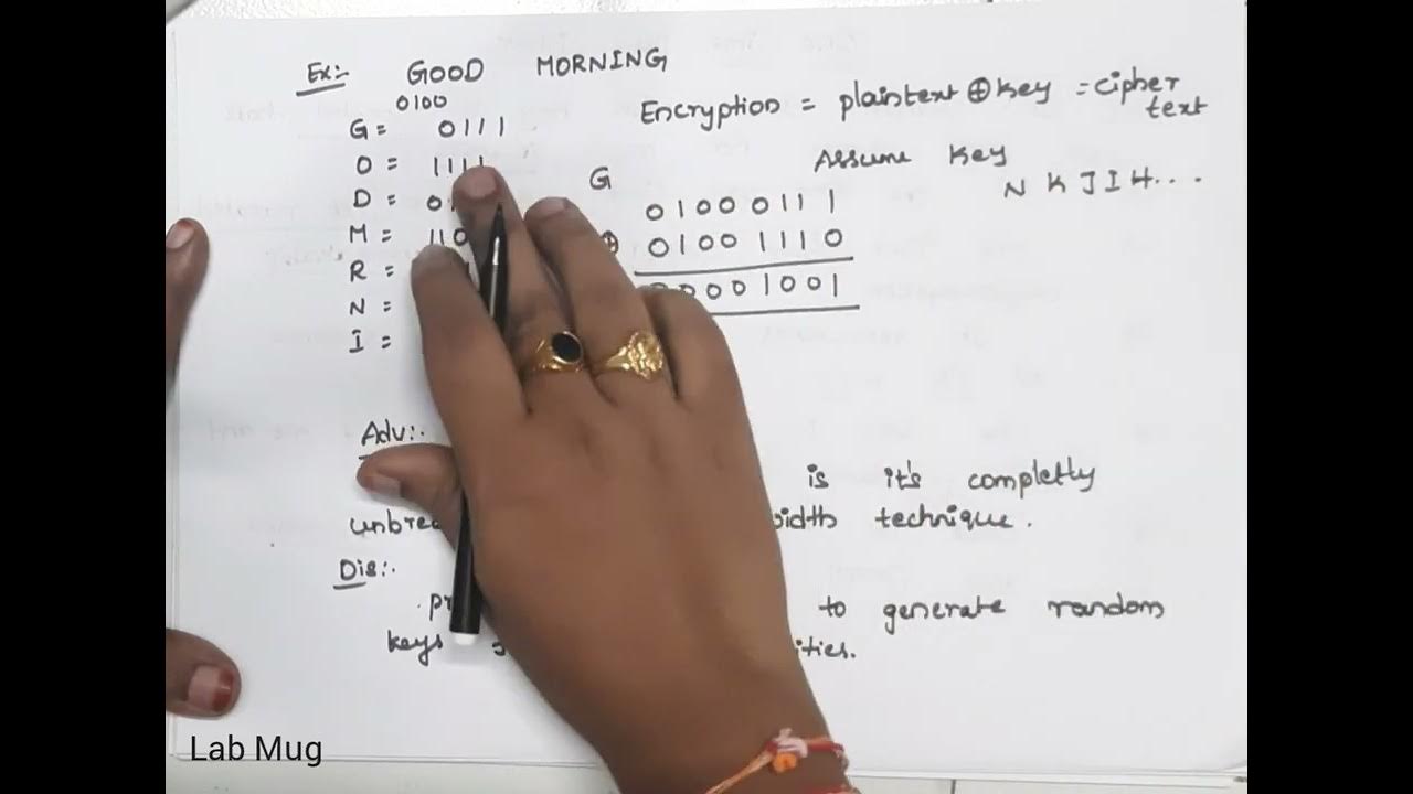 One Time Pad Cipher in cryptography techniques - YouTube