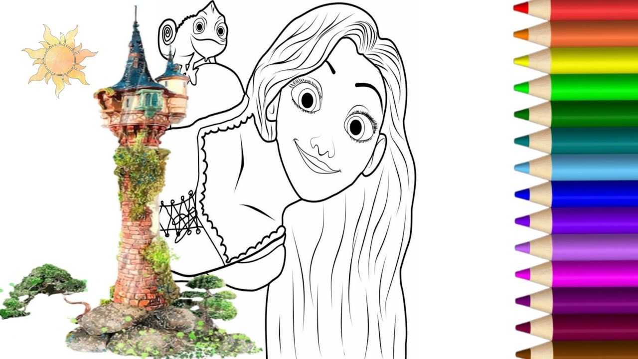 Learn to Color Disney Princess Rapunzel – Step-by-Step Coloring for ...