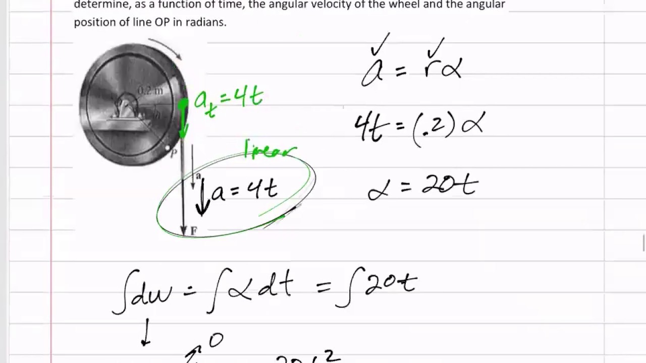 Dynamics - Angular motion example 4 - YouTube