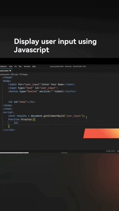 How To Display User Input Of Html Form Usin Javascript Html Css Javascript Htmlforms Input