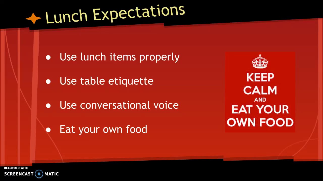 Lunch Expectations at CFMS - YouTube