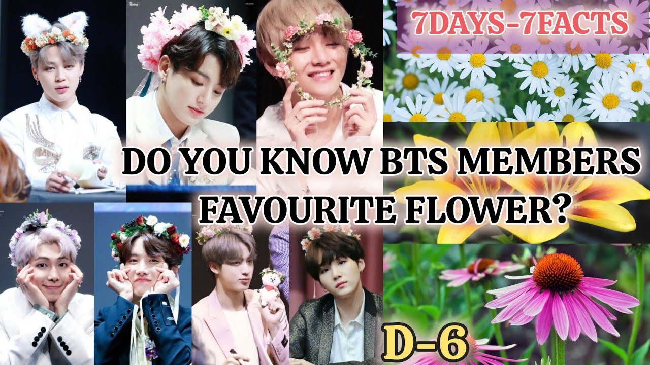 DO YOU KNOW BTS MEMBERS FAVOURITE FLOWER 🌹? UNKNOWN FACTS ABOUT BTS D-6 ...