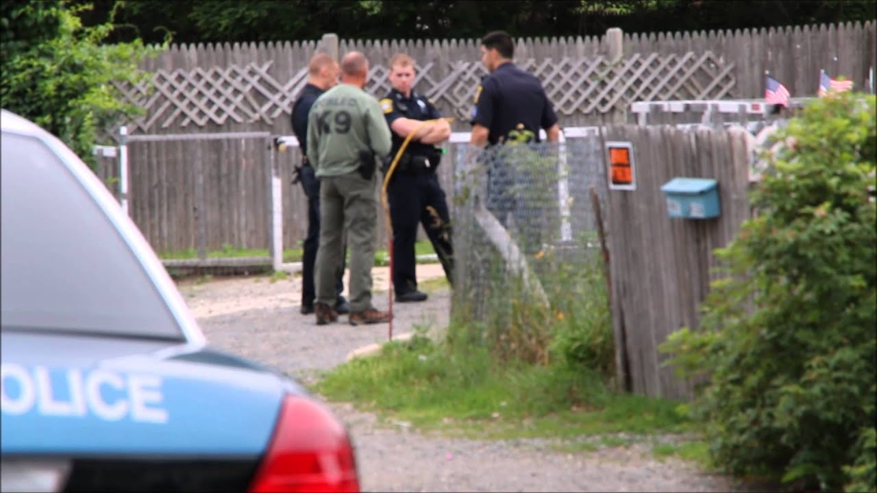 Processing of the crime scene SWAT raids nearby house - YouTube