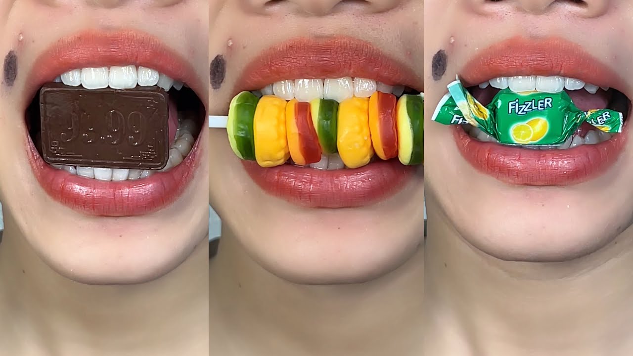 ASMR | Chewing on Candy and Chocolate is the Most Satisfying - YouTube