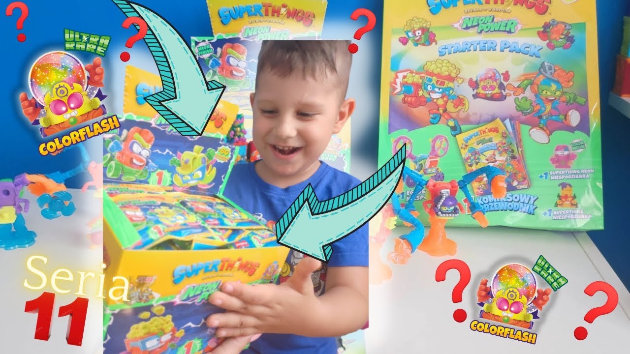 UNBOXING!! otwieramy 50 SASZETEK💣 Super Things - NEON POWER /czyli w ...