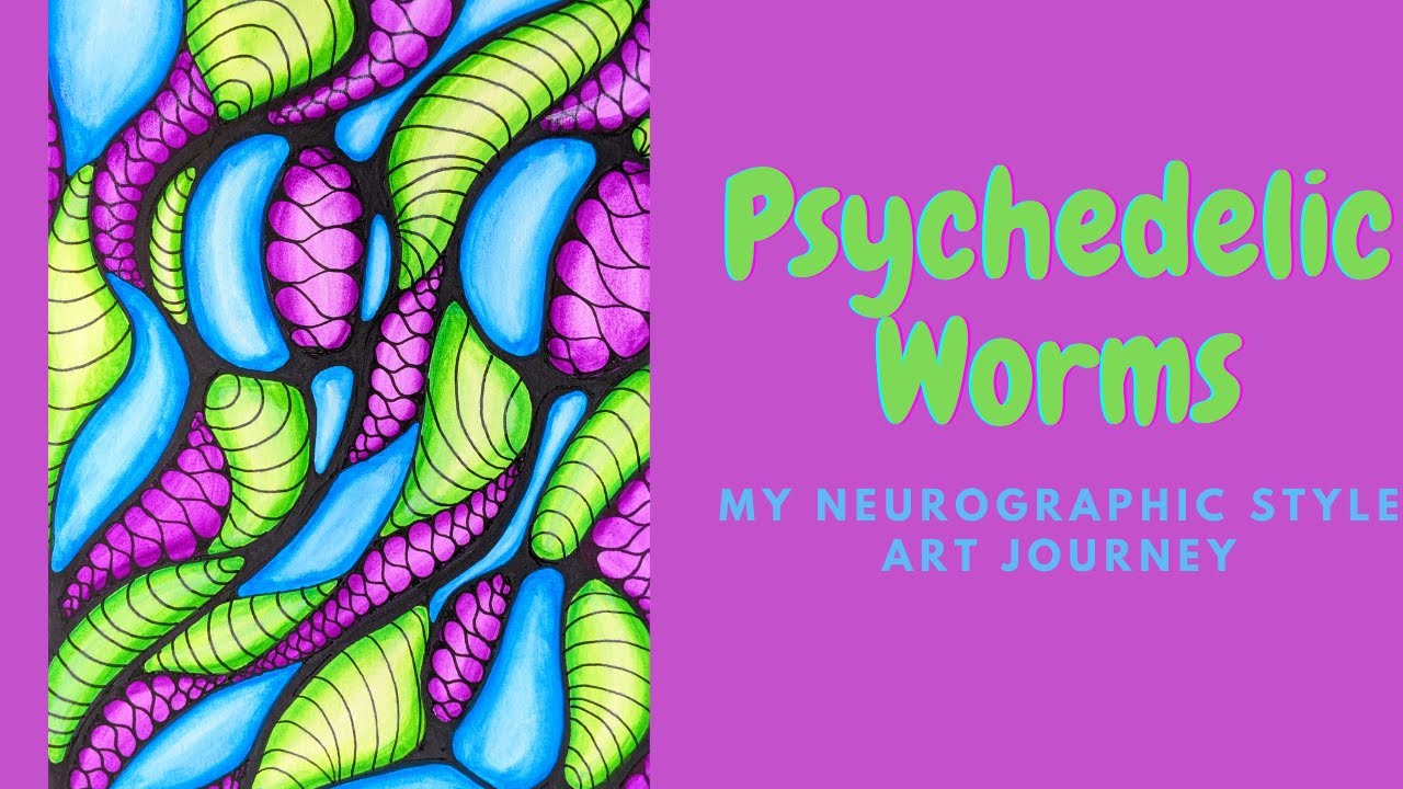 Psychedelic Worms, A Neurographic Style Art Piece With Doodles # ...