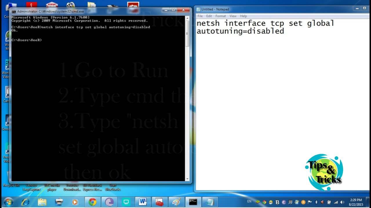 How To Increase Internet Speed In Windows 7 And 8 With 2 Tricks - YouTube