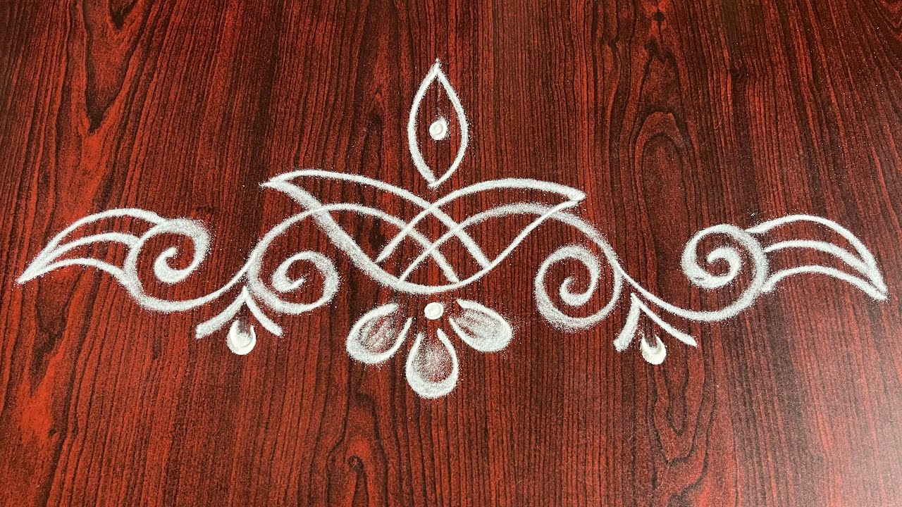 Easy Border Rangoli Designs || side designs || side rangoli designs ...