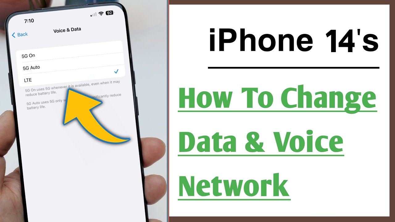 iPhone 14 / 14 Pro How To Change Data & Voice Network - YouTube