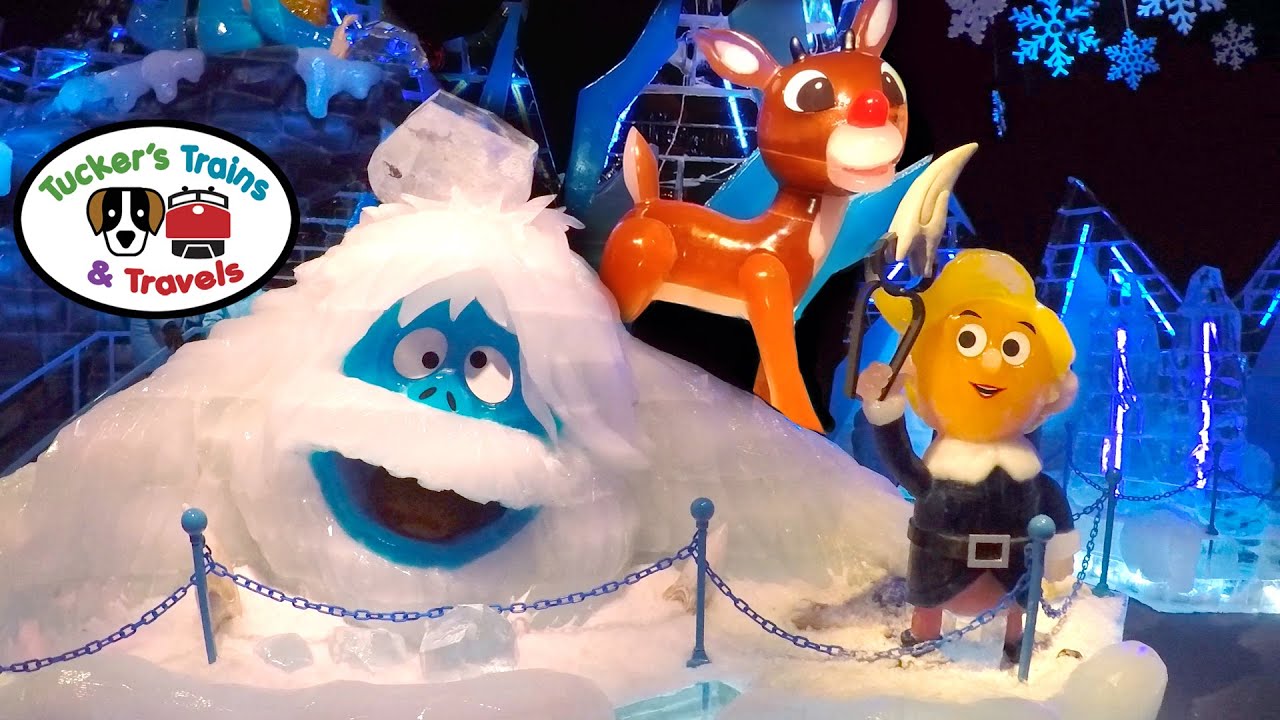 Rudolph the Red-Nosed Reindeer Story in ICE Sculptures! | Family Fun ...