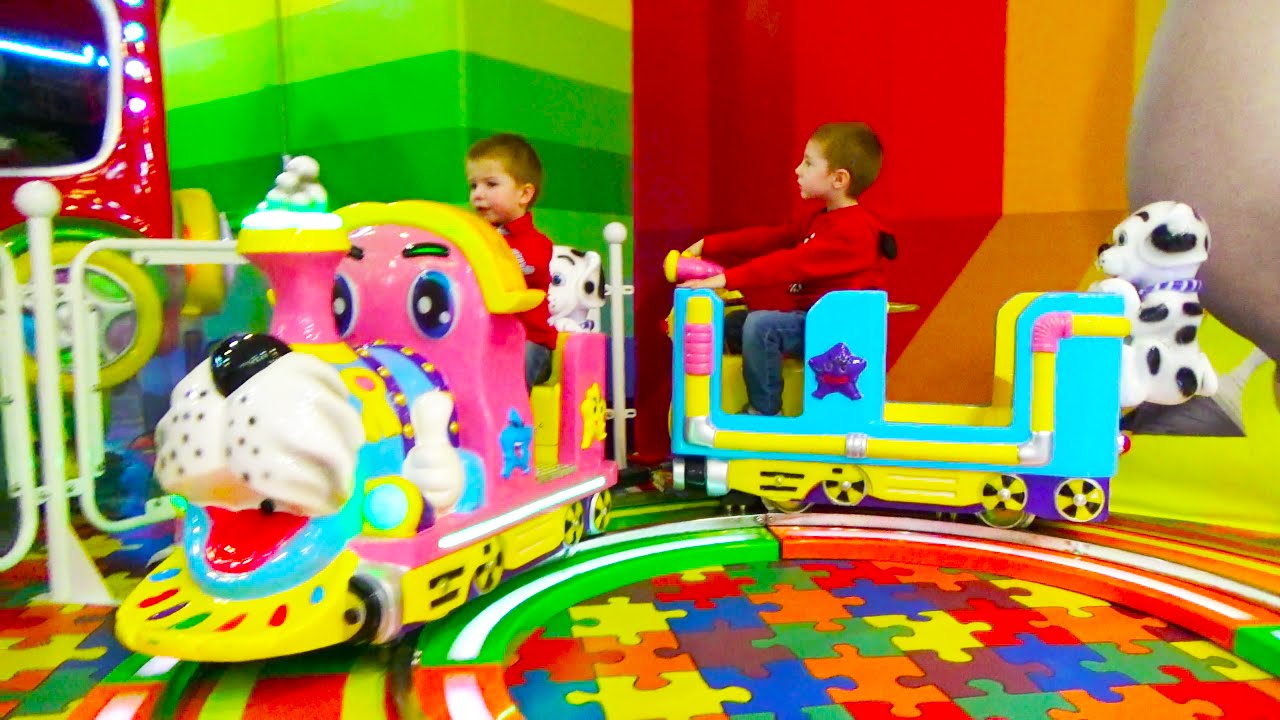 PLAYTIME Fun For kids - Indoor Playground with Train - YouTube