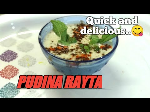 Pudina rayta recipe at home || Healthy rayta || Fast and easy recipe at ...