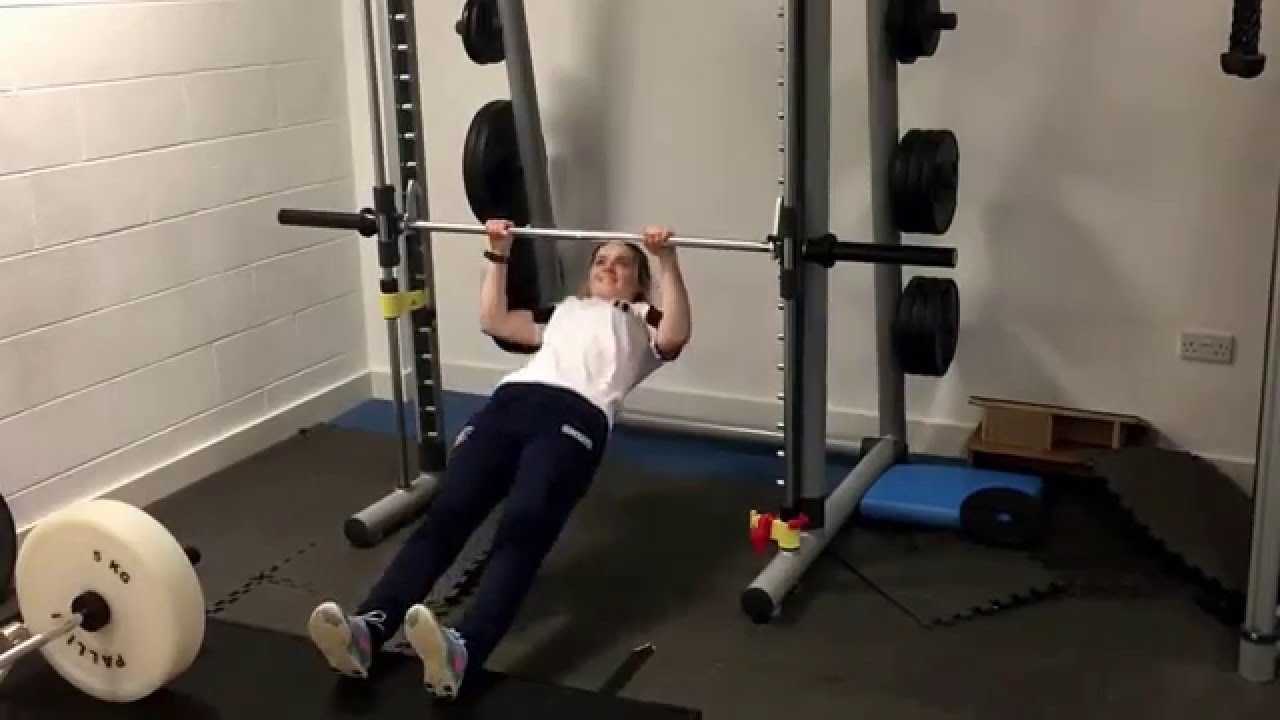 Supine rows - YouTube