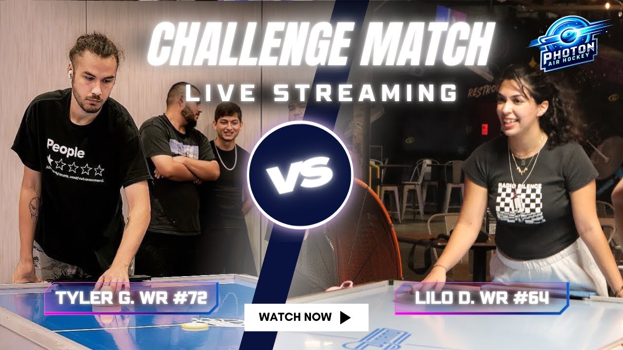 Air Hockey Challenge Match: Lilo vs Tyler - YouTube