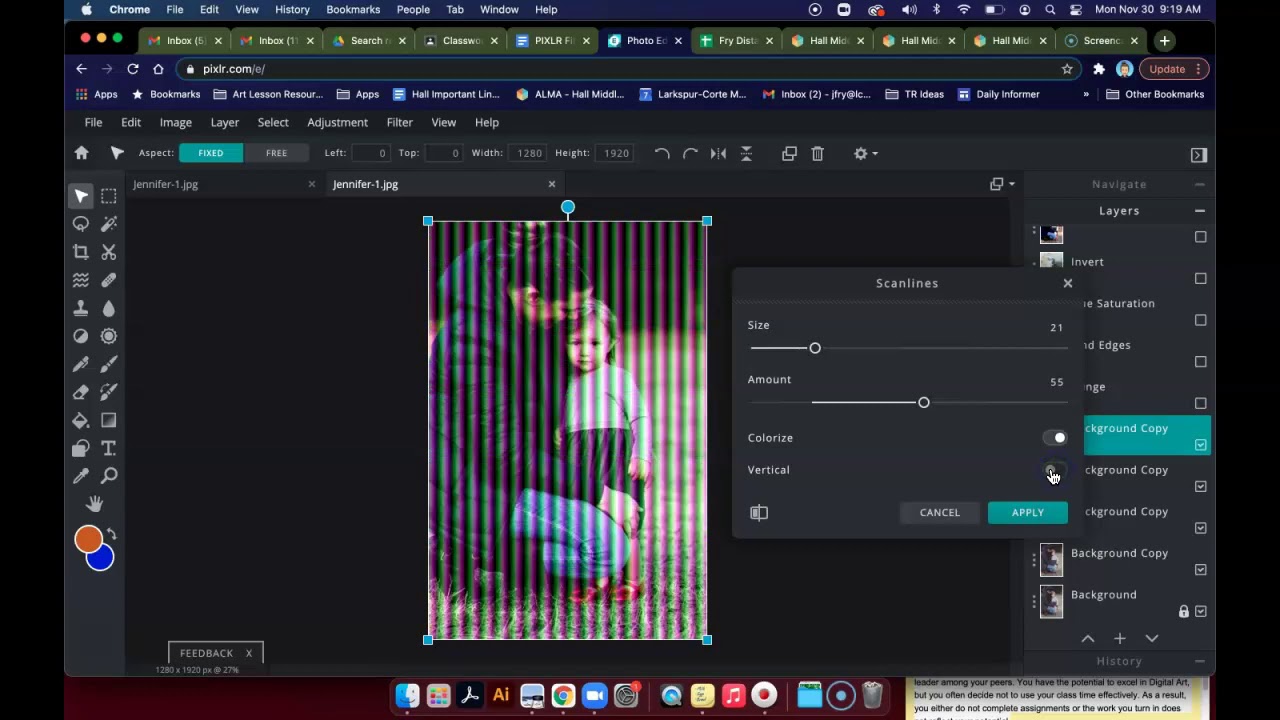 PIXLR Filters - Scanlines - YouTube
