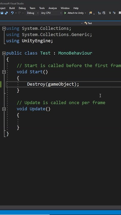 Unity Destroying Object - Unity C# Scripting Tutorial - YouTube