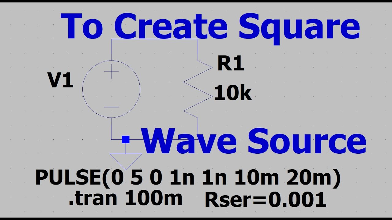 How to create a square wave source in LTspice | voltage source in ...