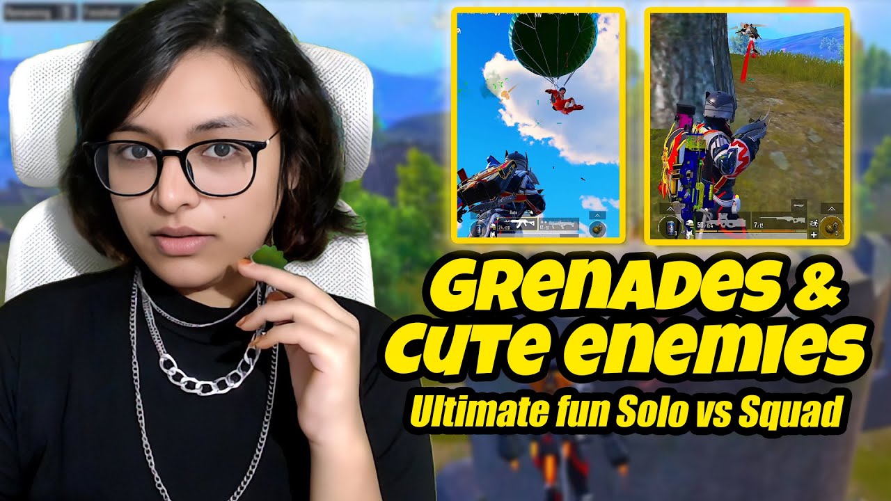 My Grenades and cute enemies | Solo Vs Squad Gameplay BGMI Higlights ...