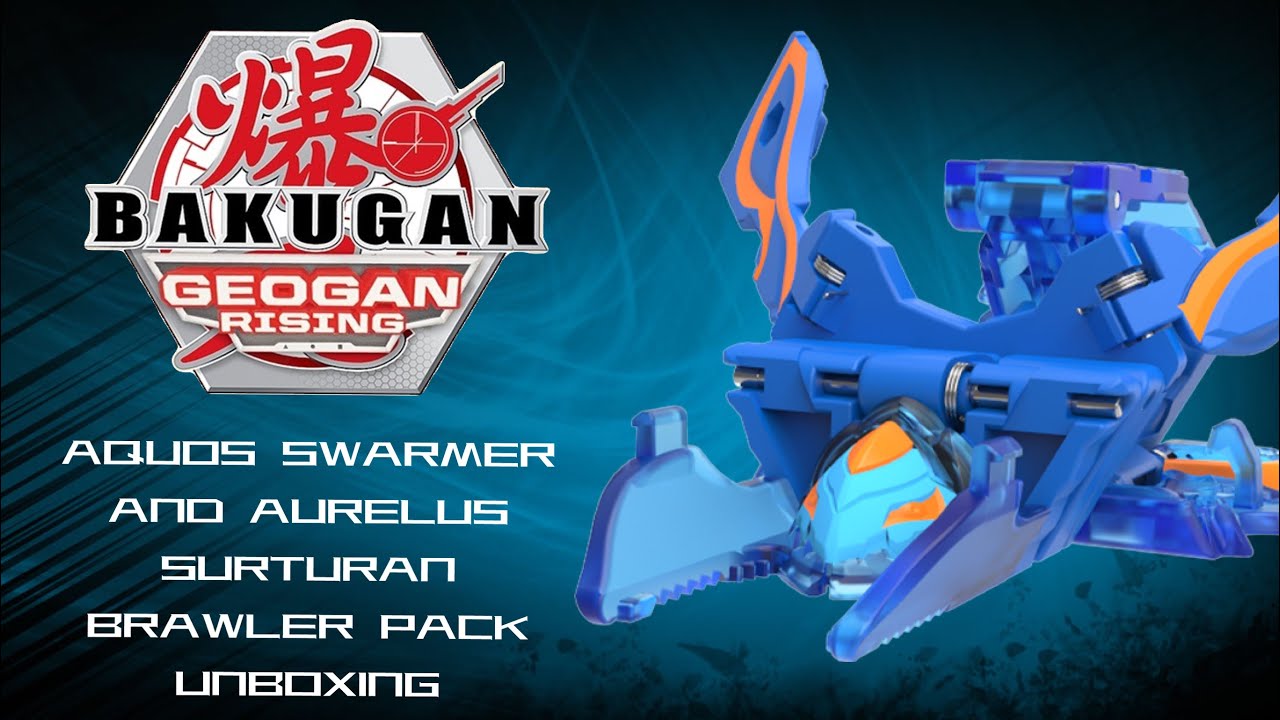 Bakugan Geogan Rising: Aquos Swarmer and Aurelus Surturan Brawler Pack ...