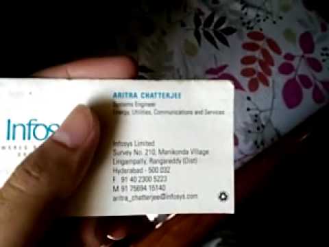 Infosys Visiting Card Overview - YouTube