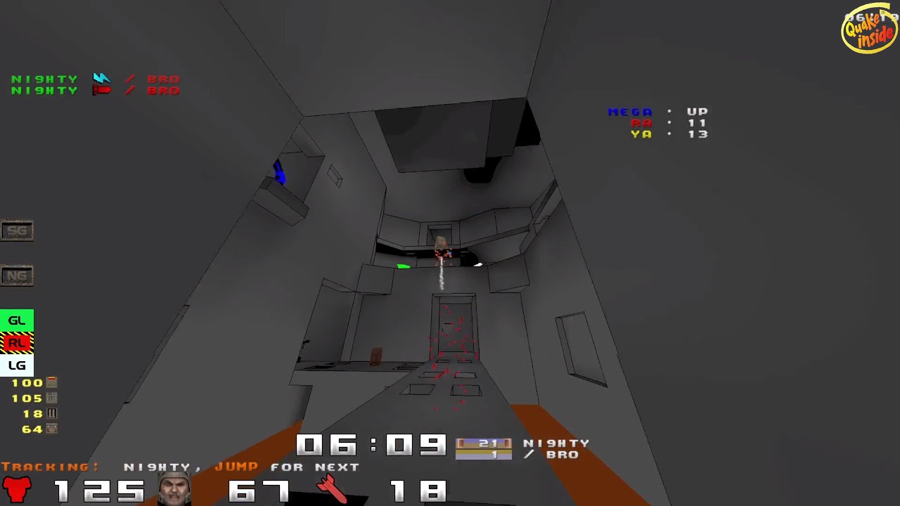 Quakeworld linux client bot game - YouTube