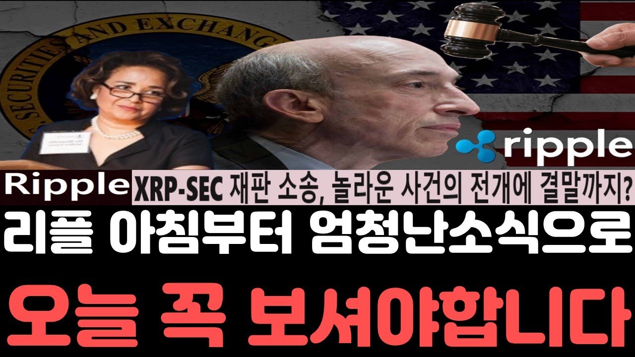 리플전망 리플 Sec Xrp 재판소송 놀라운 전개속 결말을 알리는 내용 등장했다 오늘 영상은 꼭 보셔야합니다 리플전망 리플호재 리플급등 리플코인 리플소송