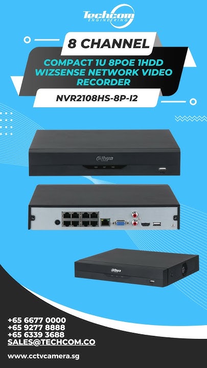 NVR2108HS-8P-I2 - 8 Channel Compact 1U 8PoE 1HDD WizSense Network Video Recorder #nvr # ...