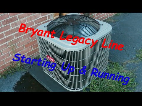2020 Bryant Legacy Line Air Conditioner Starting Up & Running - YouTube