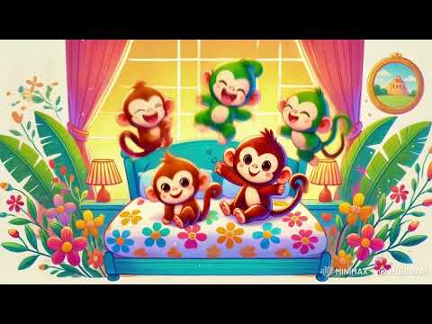 Tatlı Hayvancıklar | Çocuk Şarkıları | 5 Küçük Maymun, 5 Little Monkey | Kırmızı Kuş TV