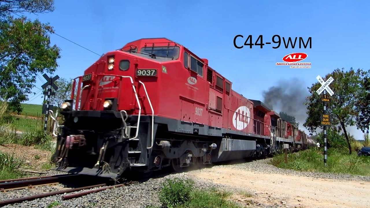 GE C44-9WM #9037 - Tanqueiro da América Latina Logística (ALL) - YouTube