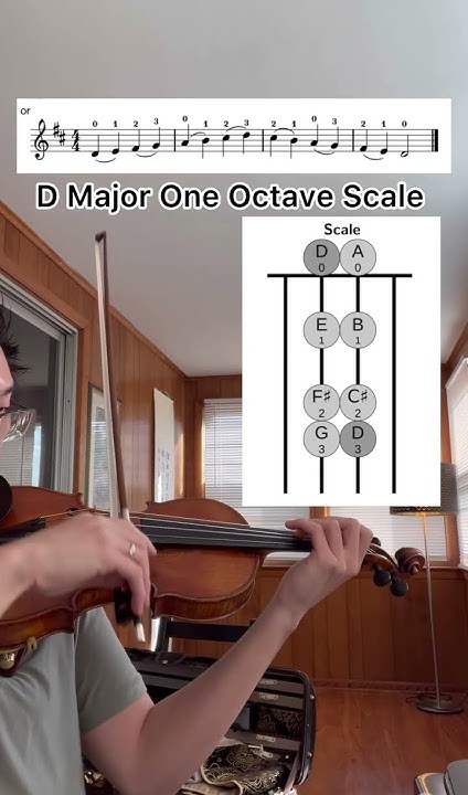 D Major One Octave Scale (slurred bows) #classicalmusic #violinist # ...