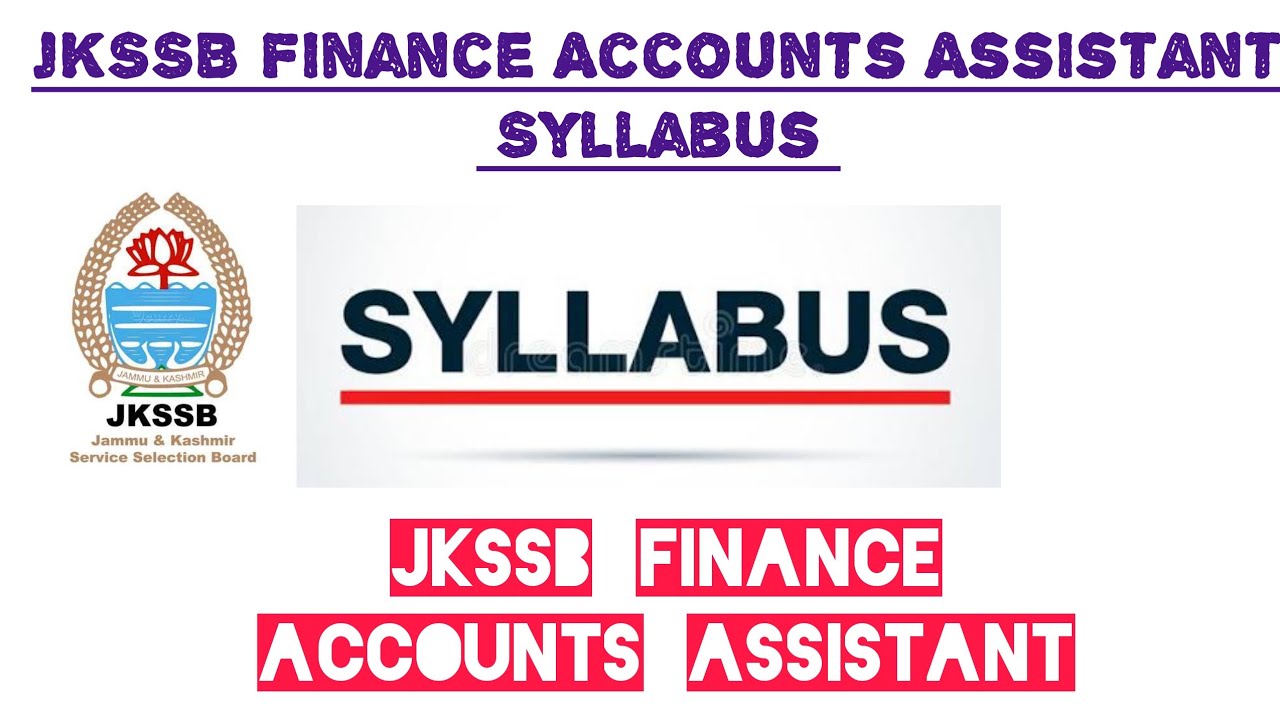 Finance Accounts Assistant Syllabus // Jkssb FAA Syllabus // 2021☑️☑️ ...