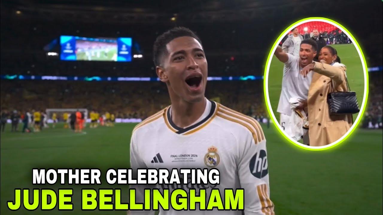 Jude Bellingham With Mother Celebration After Winning UCL Final 2024 - YouTube