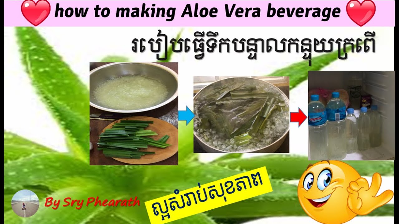 How to making Aloe Vera beverage juice, #Food and Health, Sry Phearath - YouTube