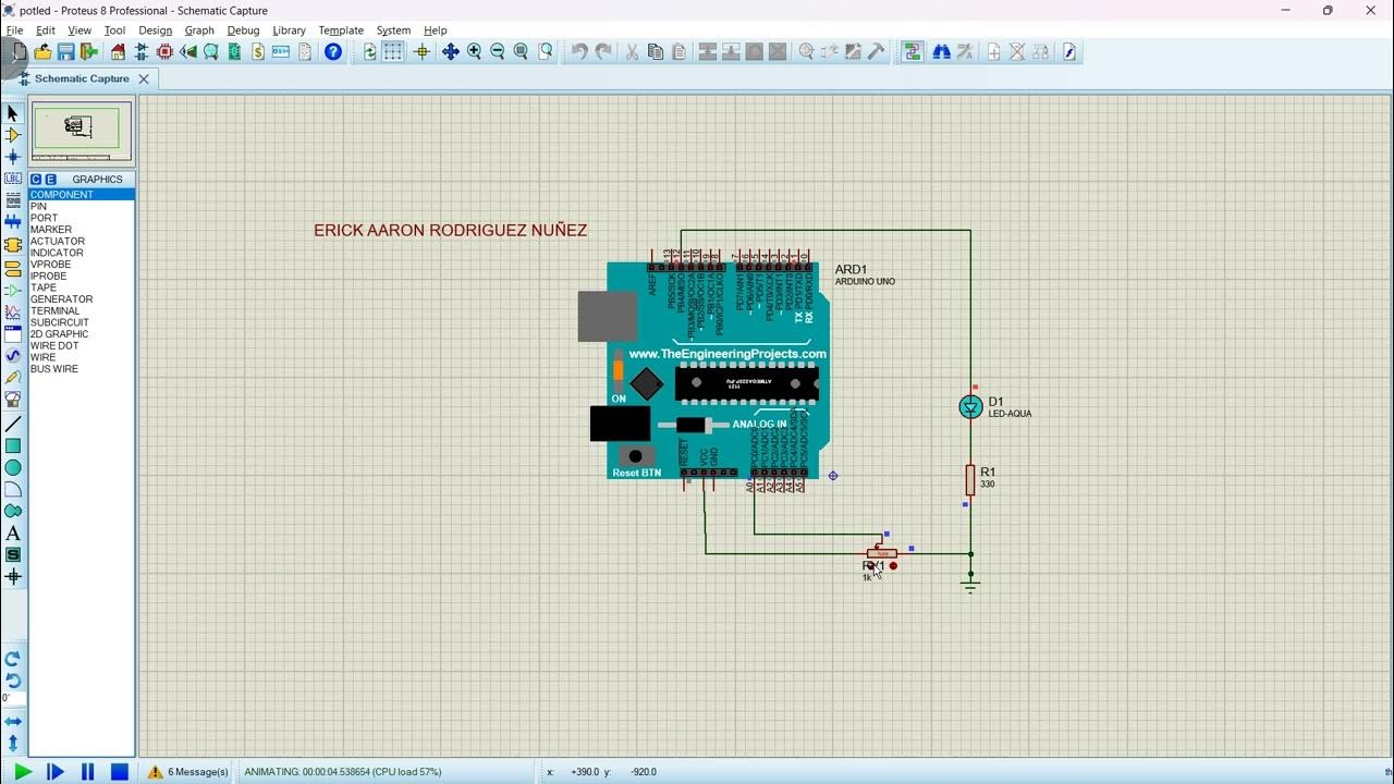 Potenciometro y Led Simulacion ARDUINO - YouTube