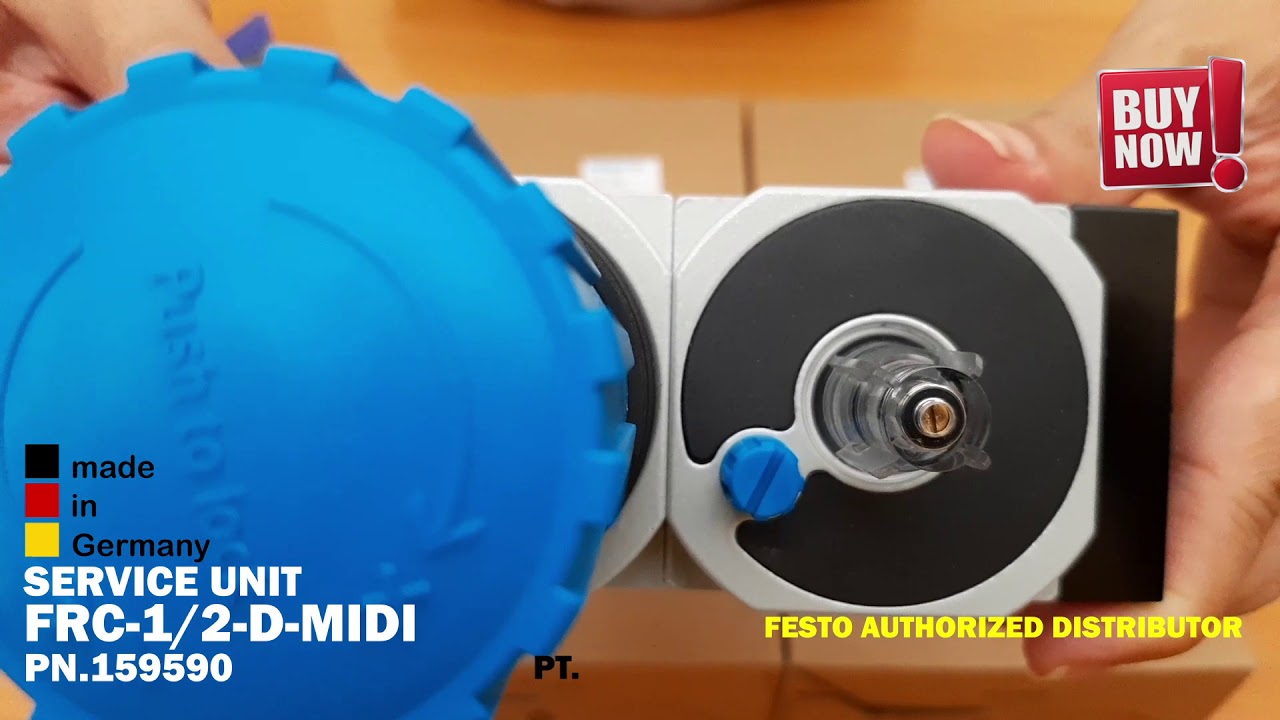 FESTO SERVICE UNIT FRC-1/2-D-MIDI PN.159590 - YouTube
