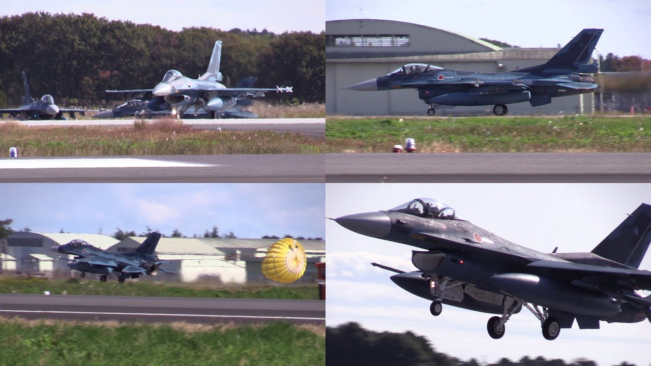 20/11/11 百里基地 JASDF 3SQ F-2A/B Take off & Landing at JASDF Hyakuri AB for 2nd Mission - YouTube