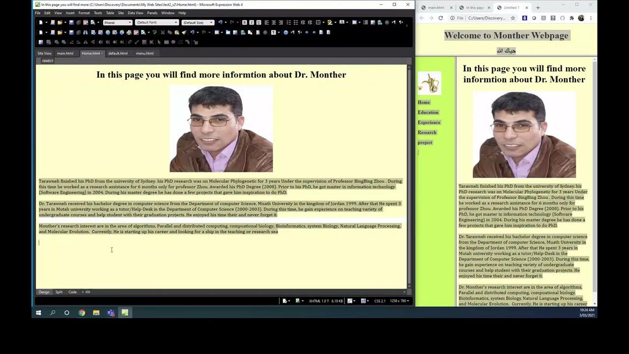 Microsoft web expression 4 lesson 4: Web design using framesets and ...