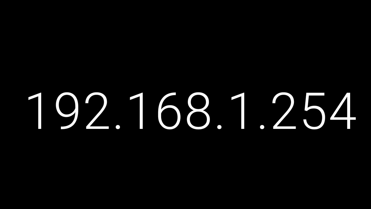 192.168.1.254 - YouTube