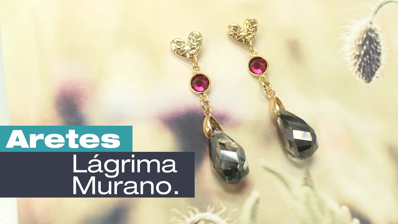 Aprende Cómo hacer Aretes Lágrima Murano - CAROL INSPIRE & CREATE - YouTube