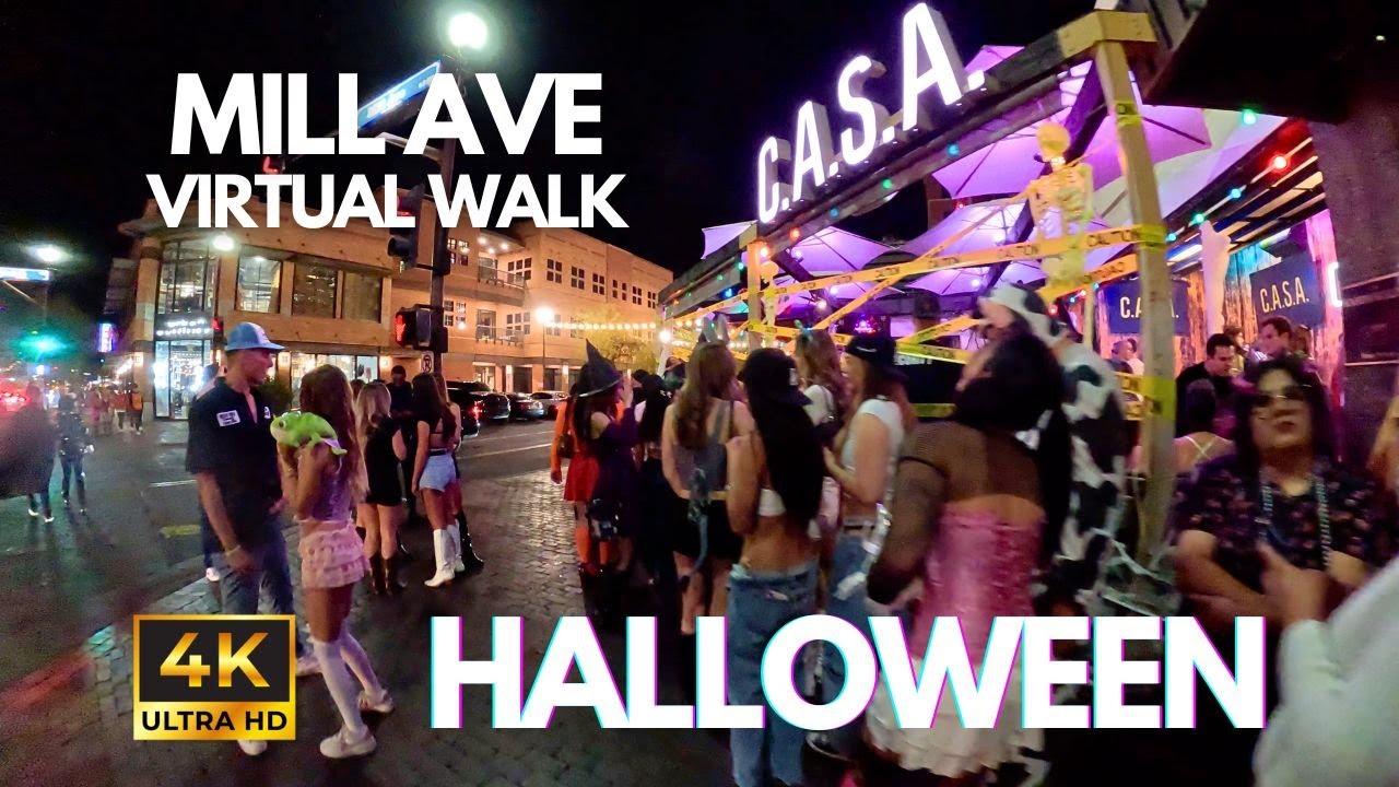 [4K] Halloween Virtual Walk | Mill Ave. Tempe, Arizona | ASU - YouTube
