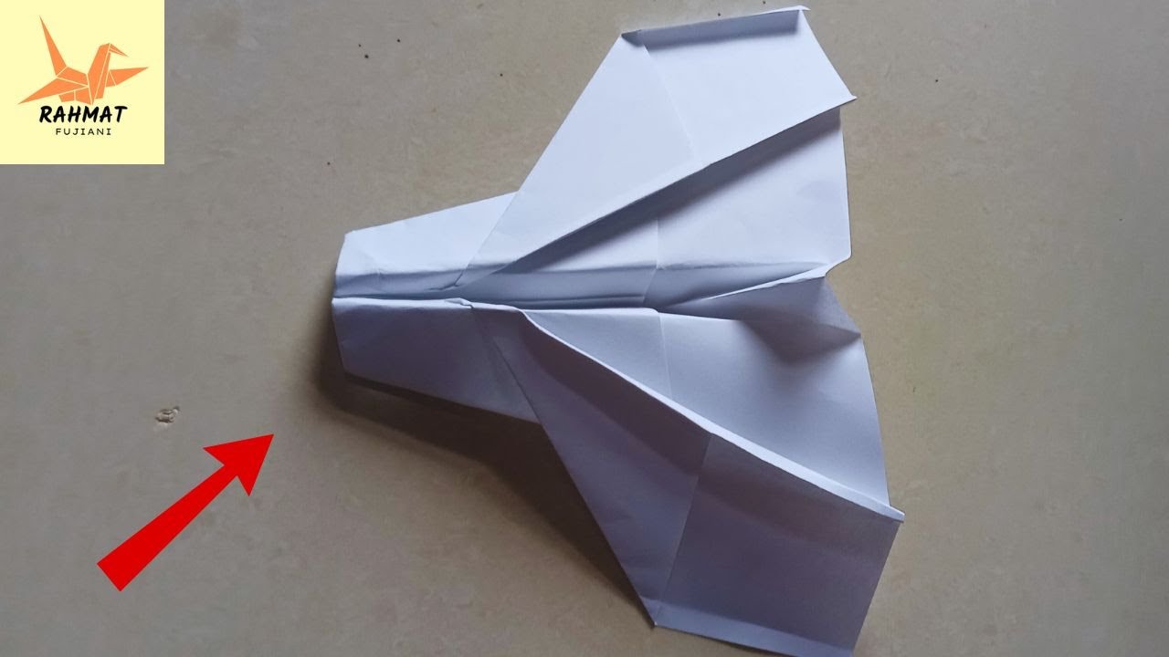 cara membuat pesawat unik dari kertas origami , cara membuat pesawat ...