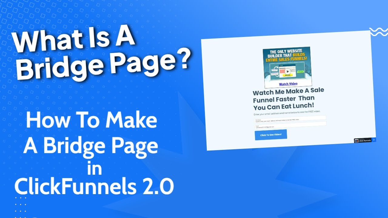 How To Make A Bridge Page In ClickFunnels 2.0 - YouTube