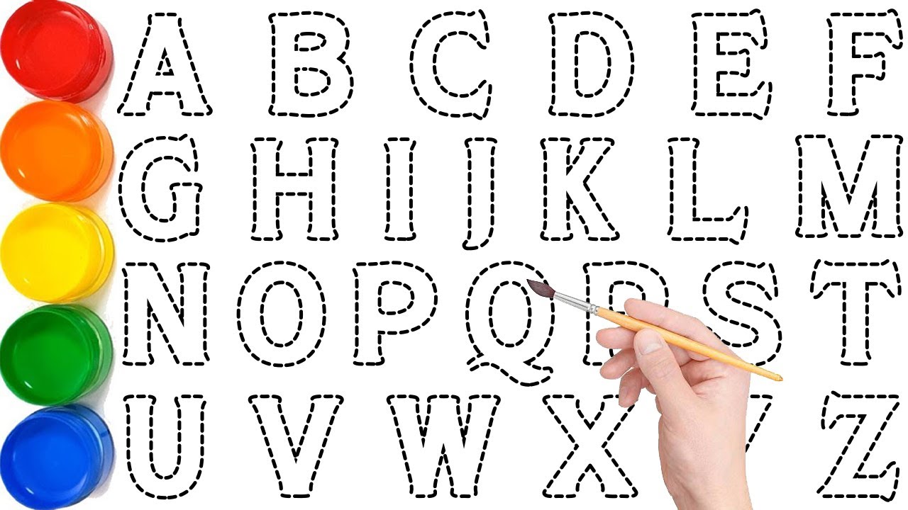 Let's Learn How to Draw & Paint Capital Letters Alphabet A to Z for ...