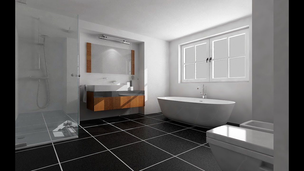 3D MAX bathroom modeling_1 욕실 - YouTube