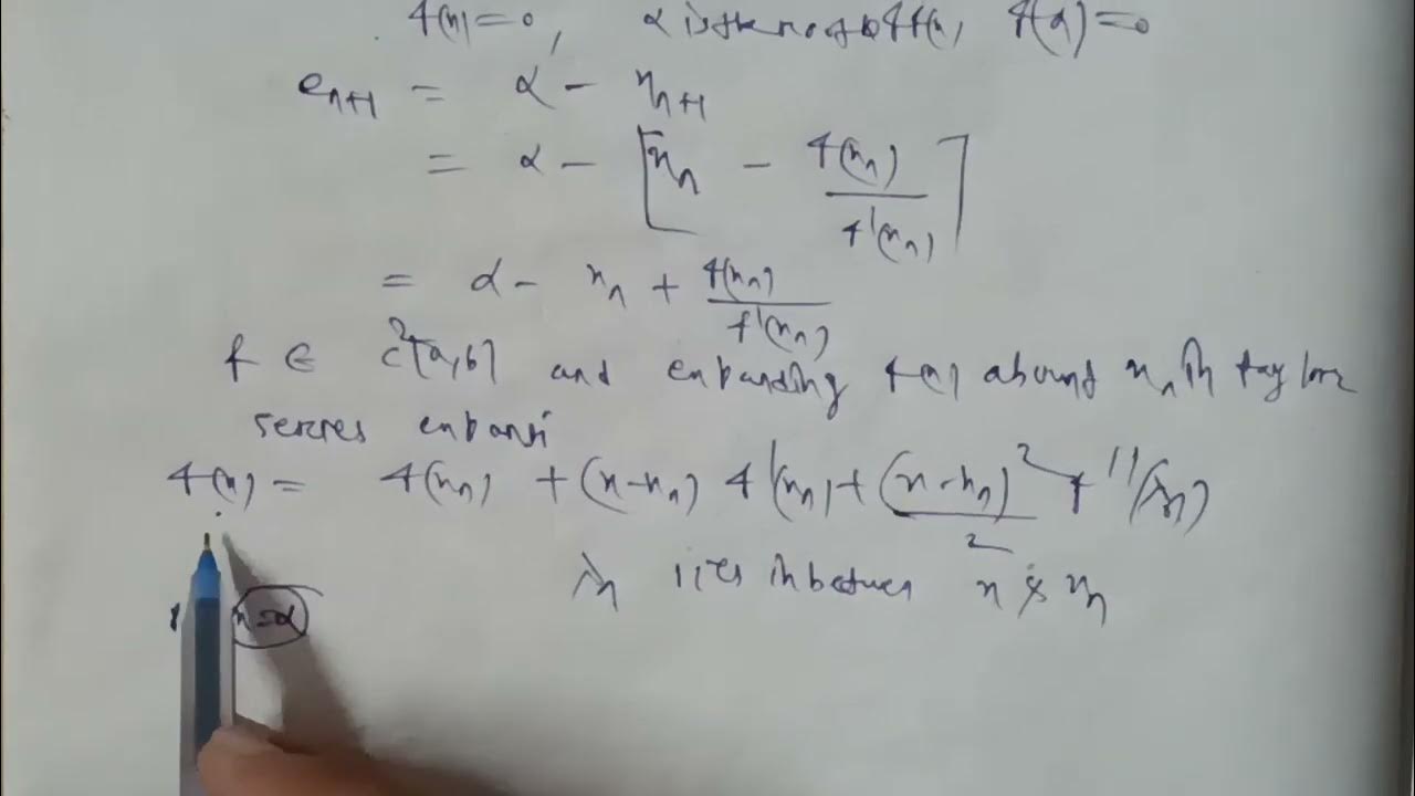 Rate of convergence of newton raphson method , numerical analysis - YouTube