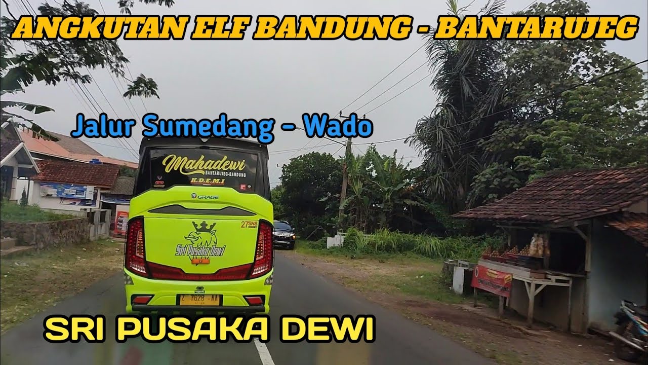 Sri Pusaka Dewi Angkutan Elf Bandung Bantarujeg Meliuk-liuk dijalan ...