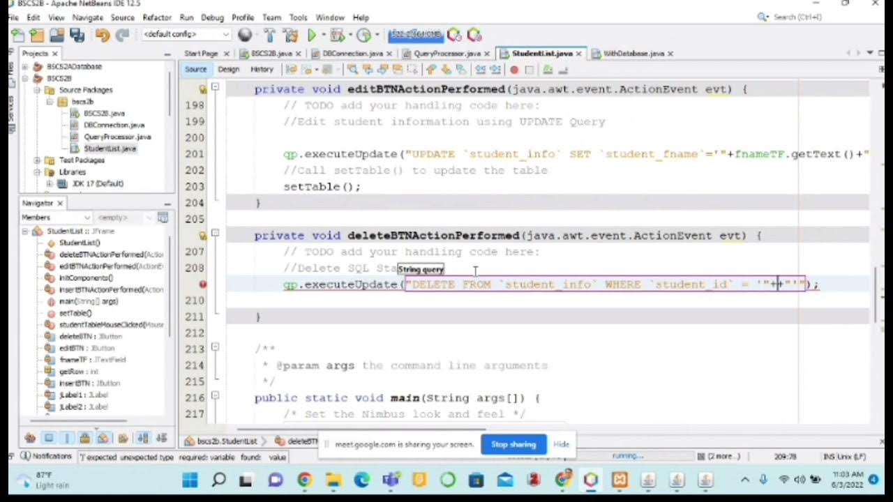 Delete Data From Database - Java Netbeans - YouTube
