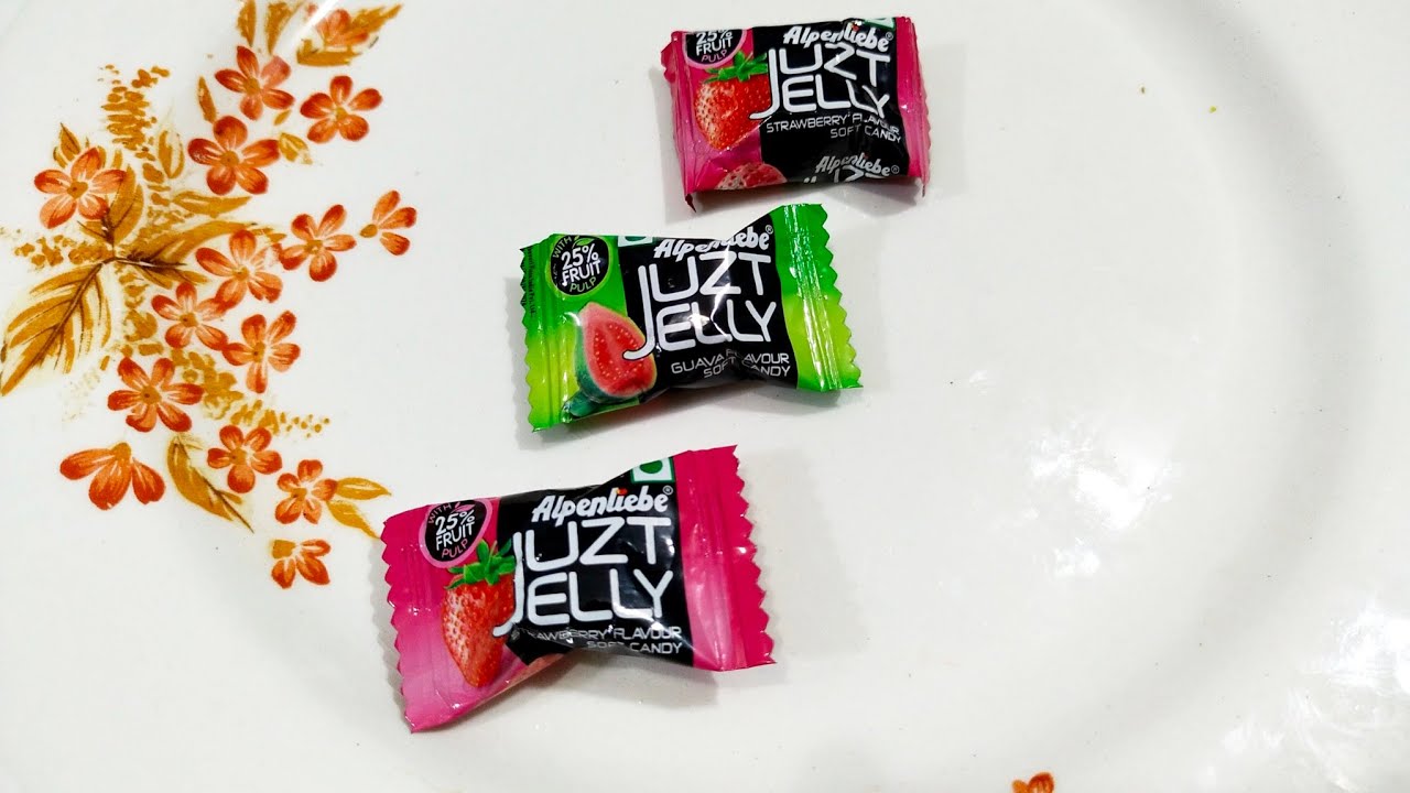 Alpenliebe Just Jelly..🌈 Strawberry flavour Vs Guava flavour - YouTube