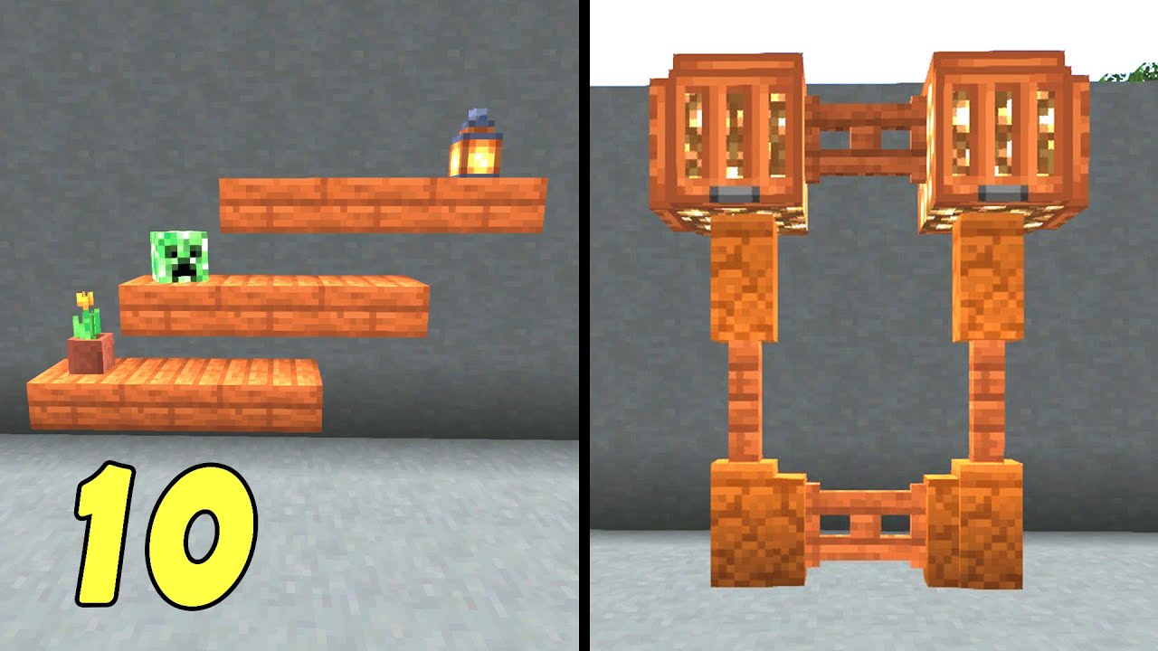 Top 10 Interior Decoration Ideas with Acacia Wood in Minecraft - YouTube